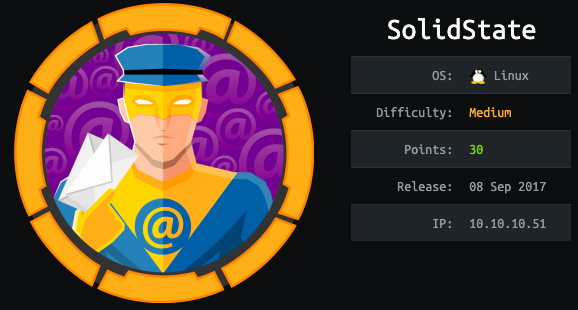 HackTheBox - SolidState | 0x4rt3mis